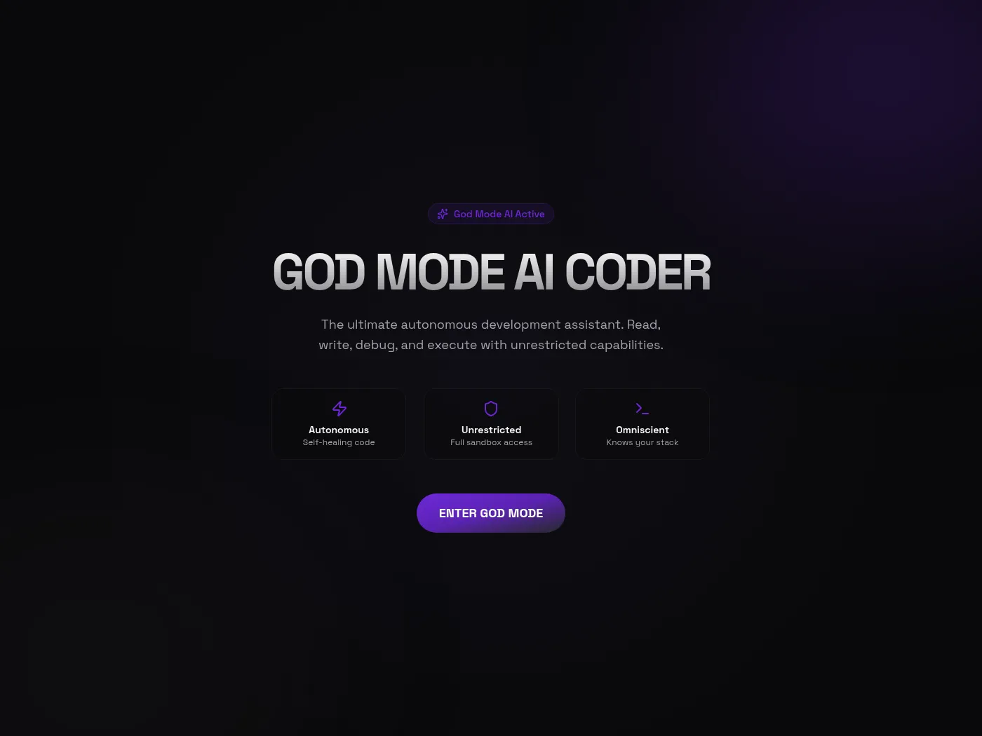 God Mode AI Coder