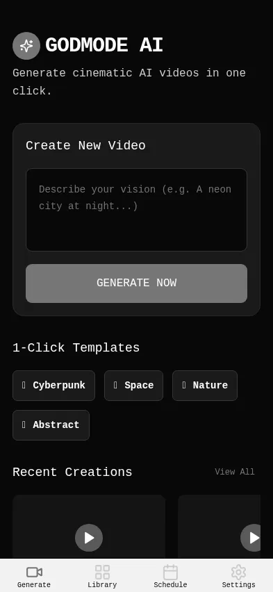 Godmode AI Video App