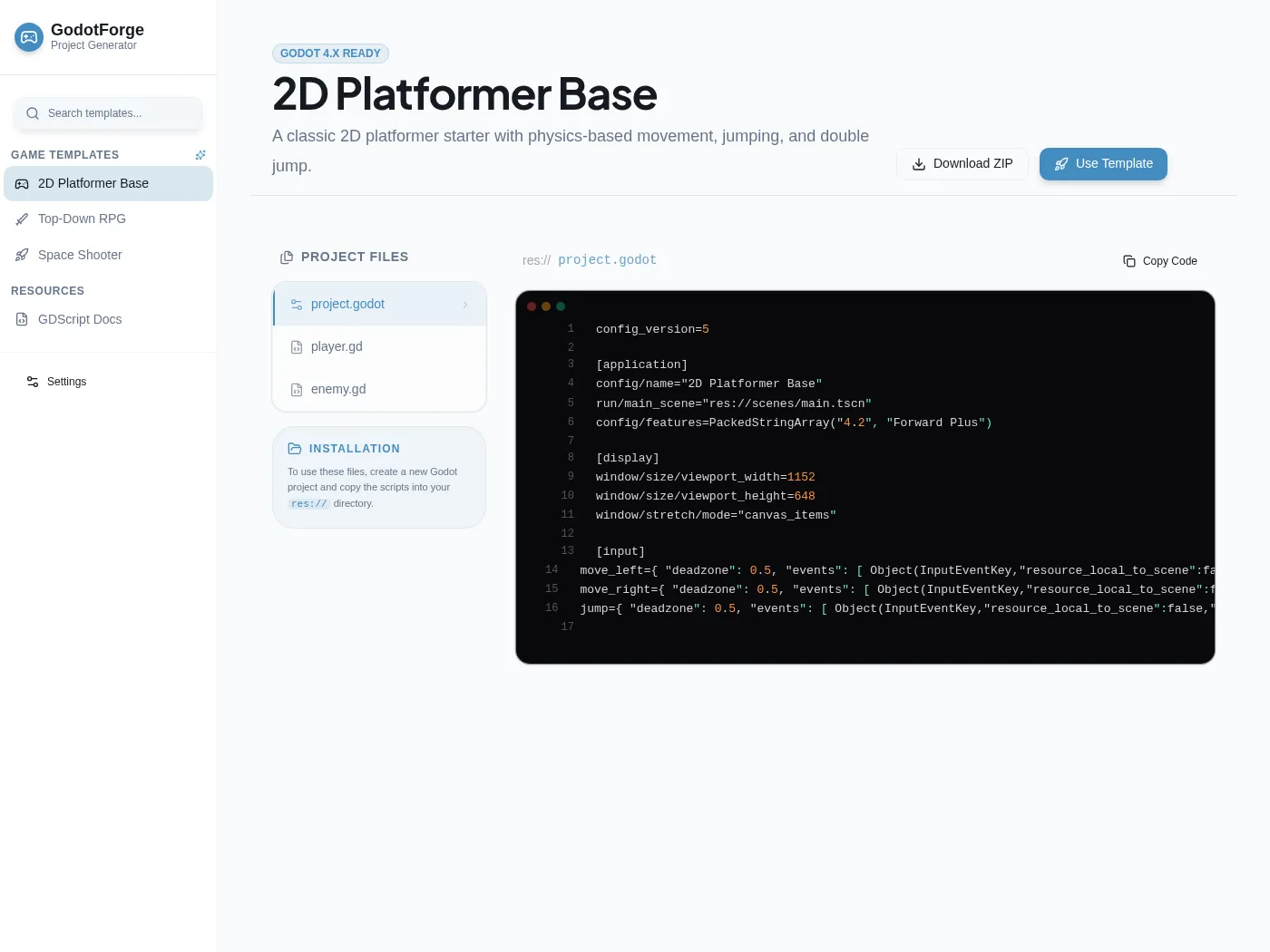Godot Game Generator