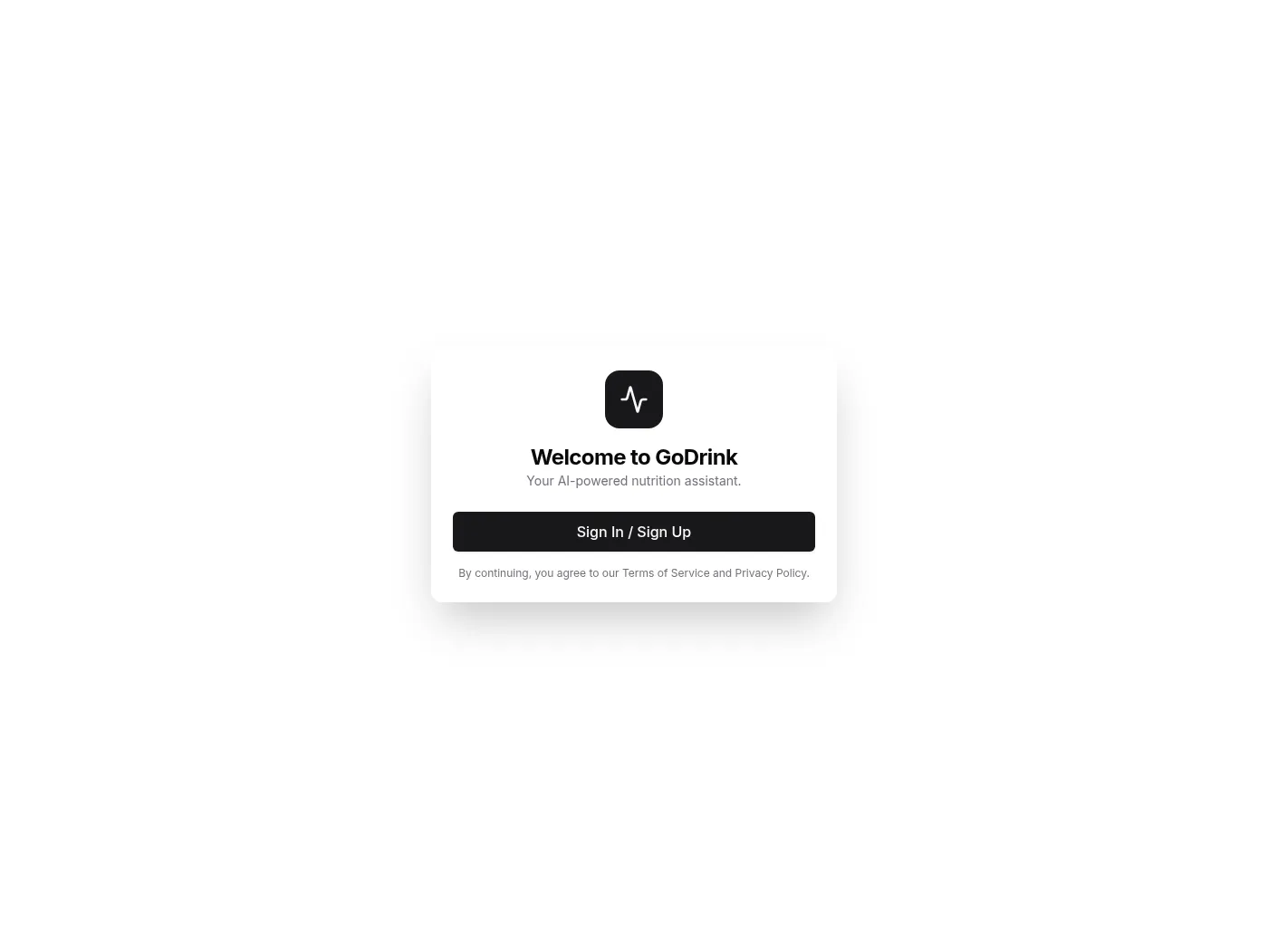 GoDrink AI Nutrition App