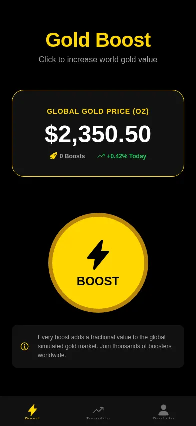 Gold Boost App
