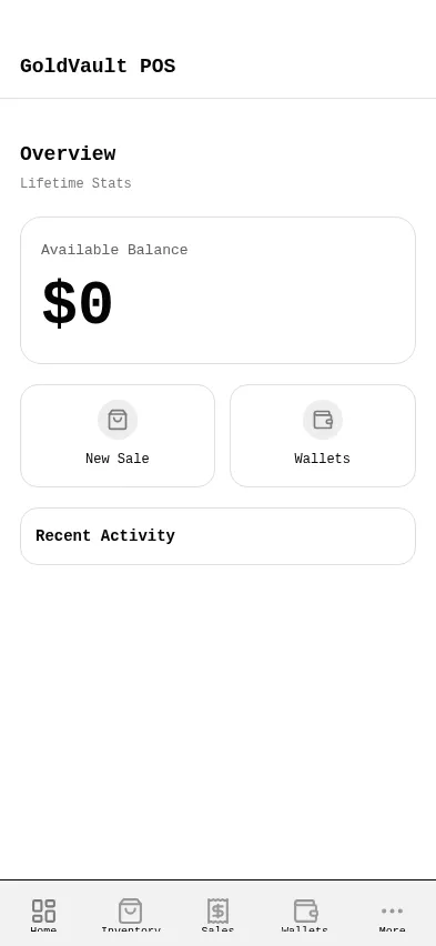 GoldVault POS Mobile