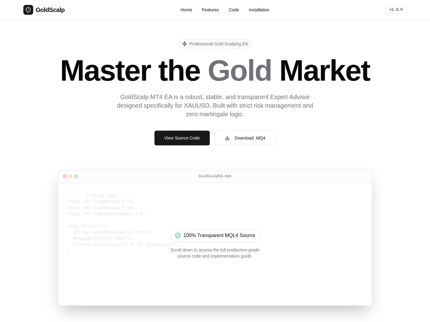 GoldScalp MT4 EA