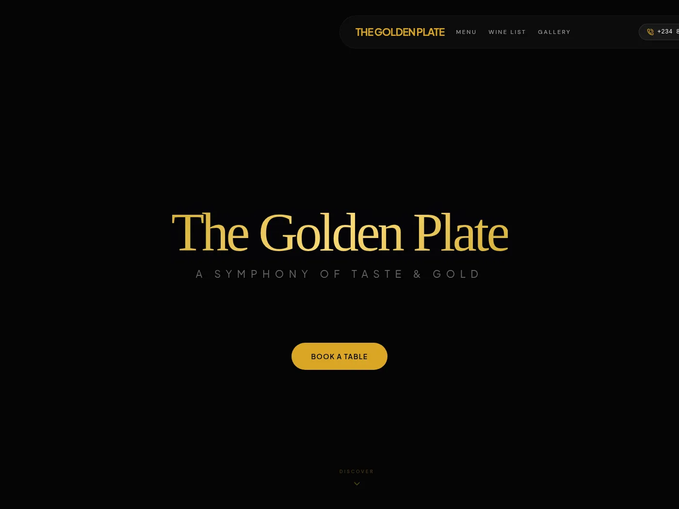 Golden Plate 3D Landing