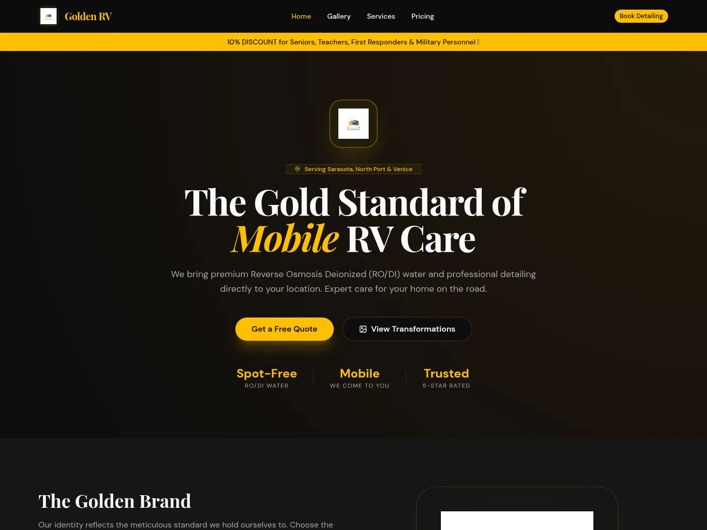 Golden RV Services Logo