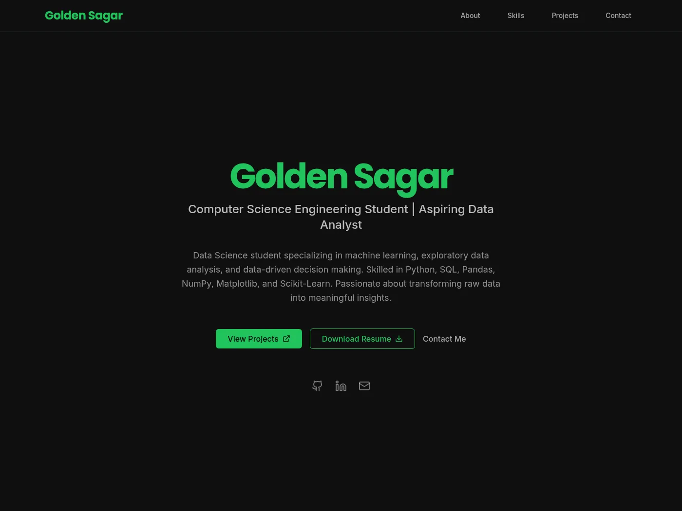 Golden Sagar Portfolio