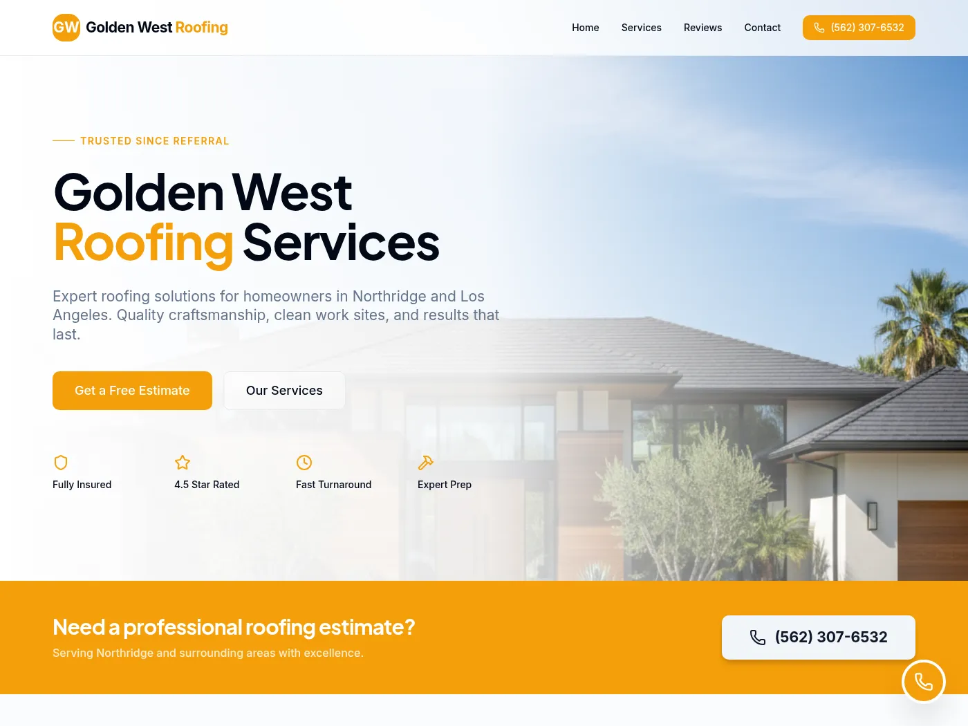 Golden West Roofing Site
