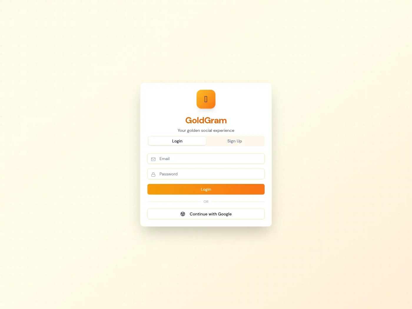 GoldGram Social App