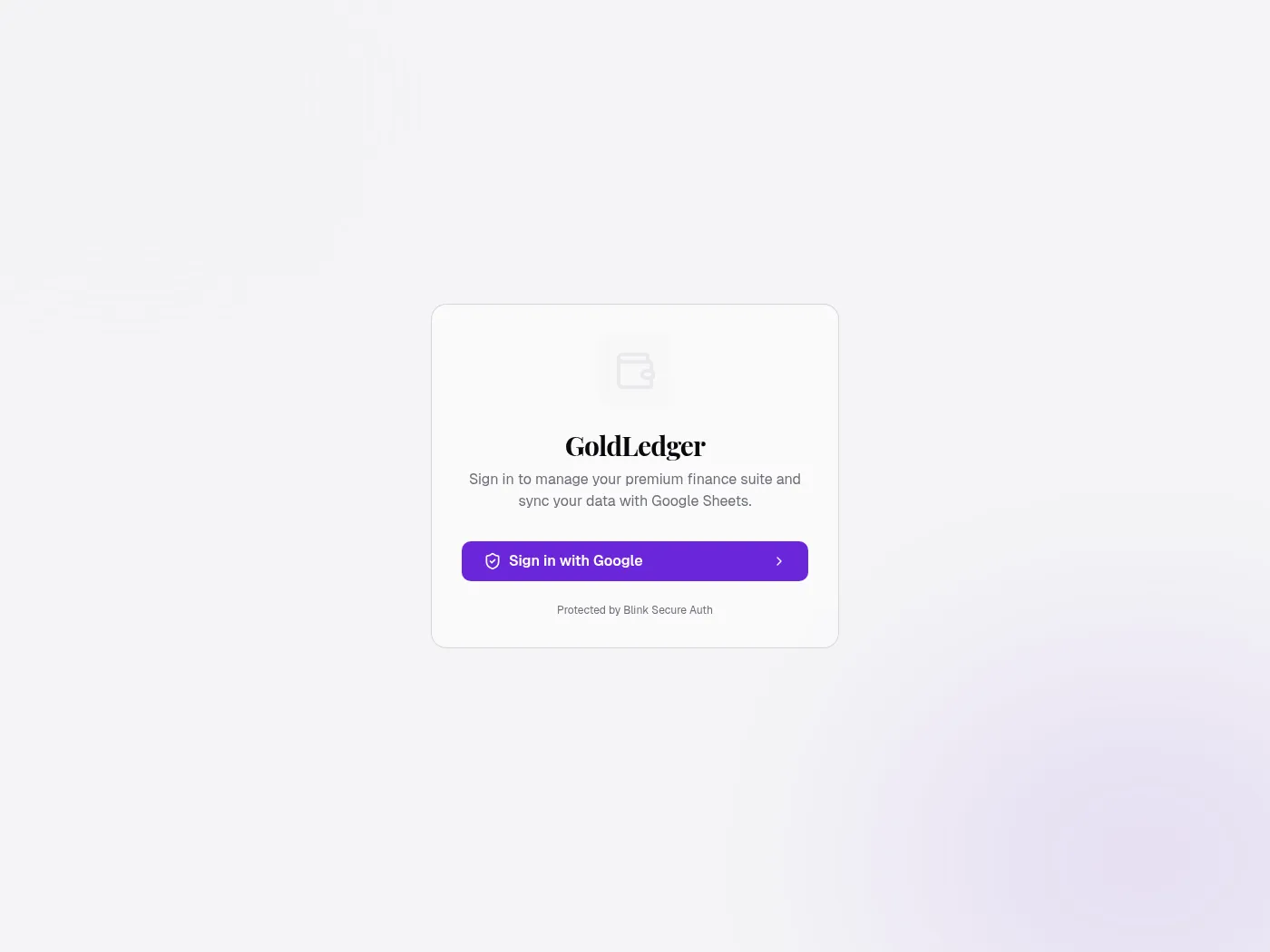 GoldLedger Finance Suite