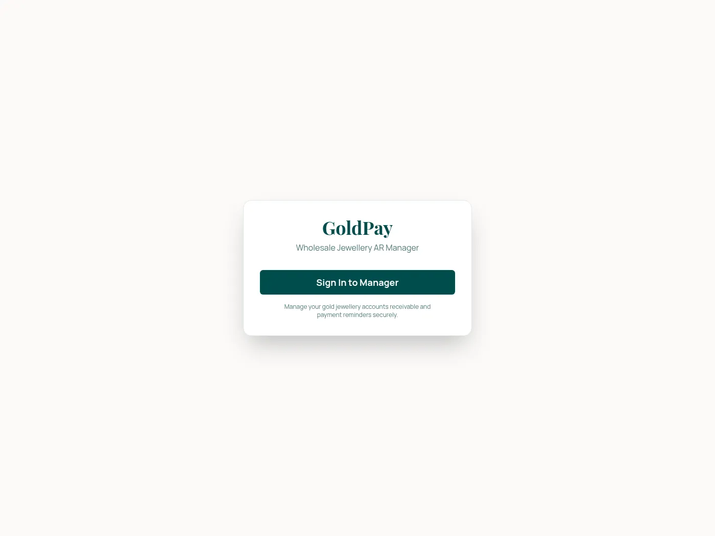 GoldPay Reminder Manager