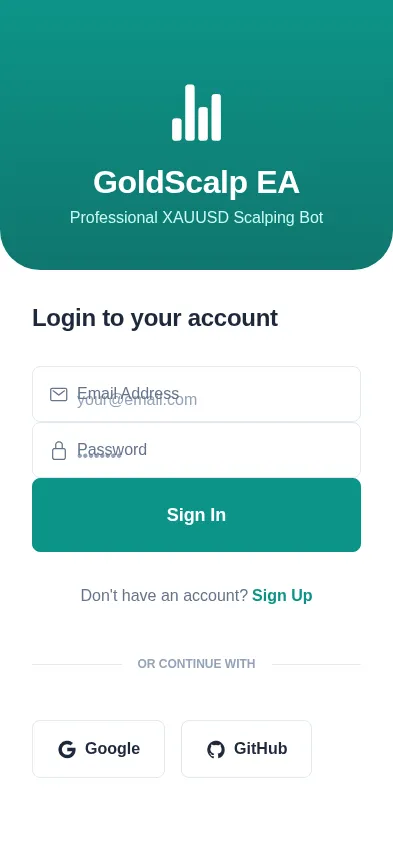 GoldScalp EA Dashboard