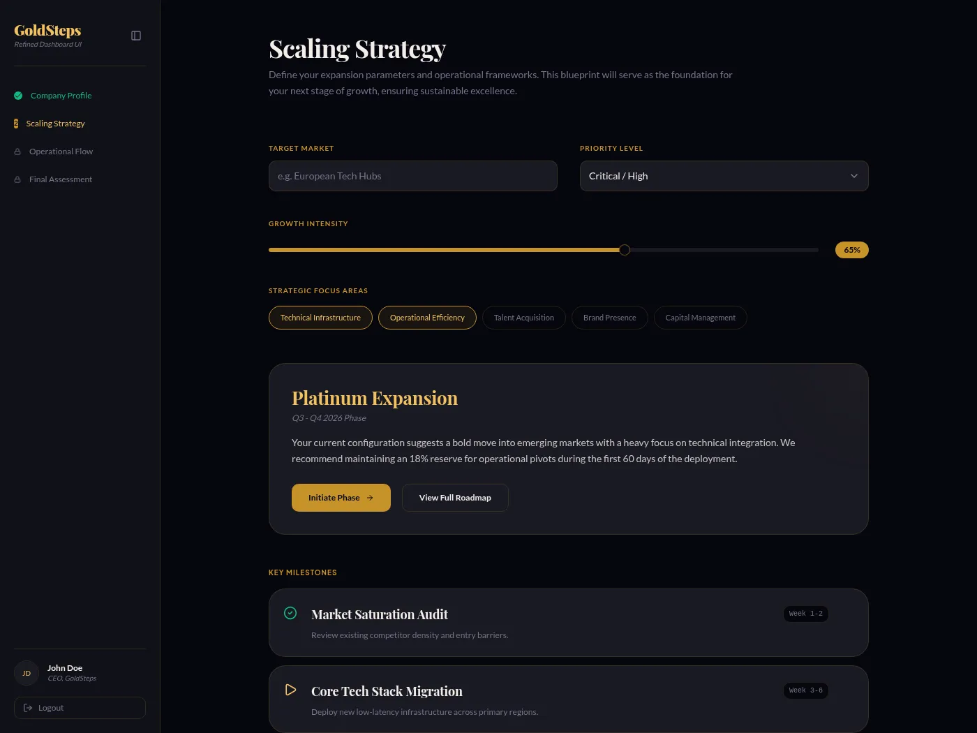 GoldSteps UI Kit