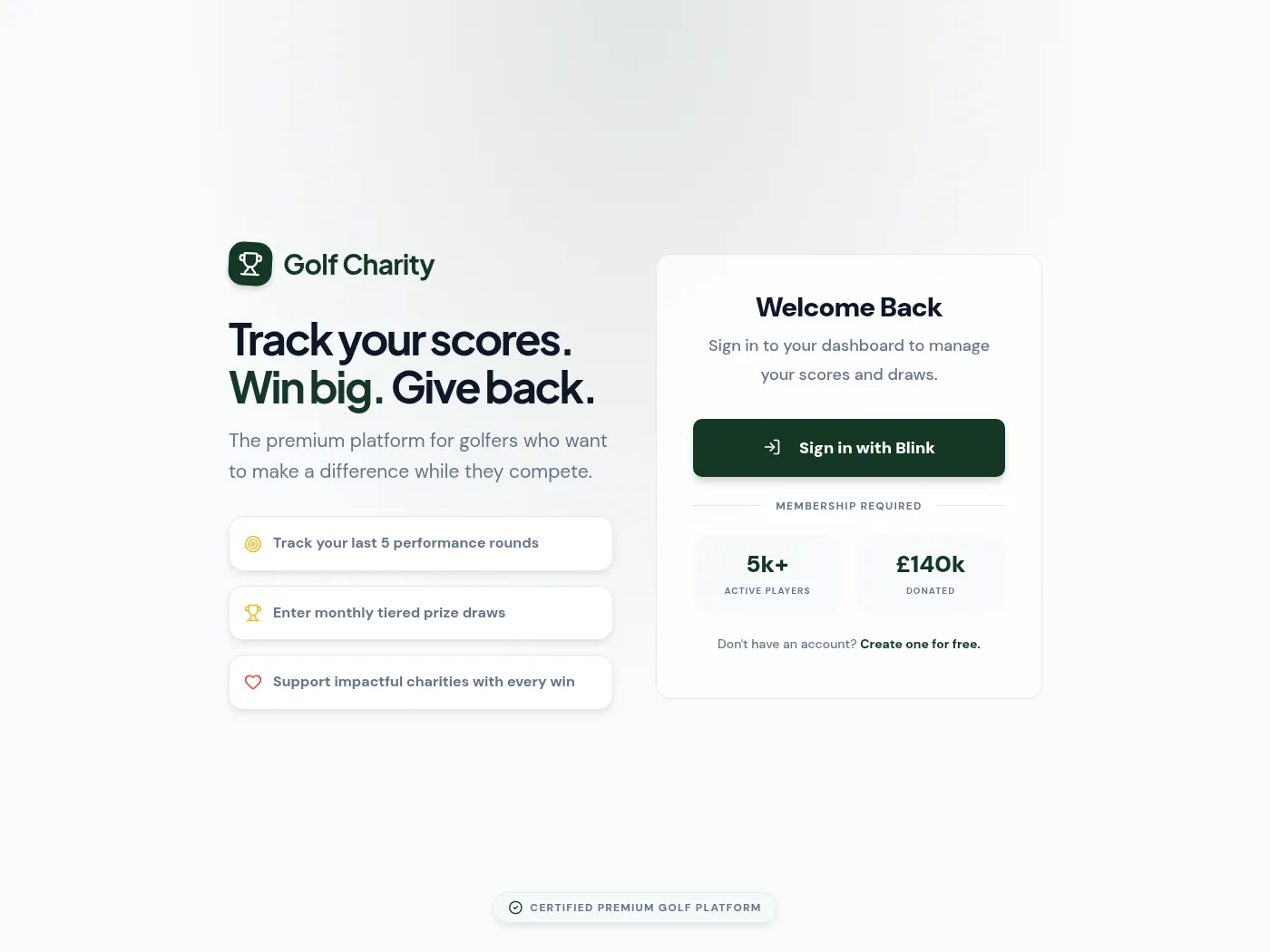 Golf Charity Platform
