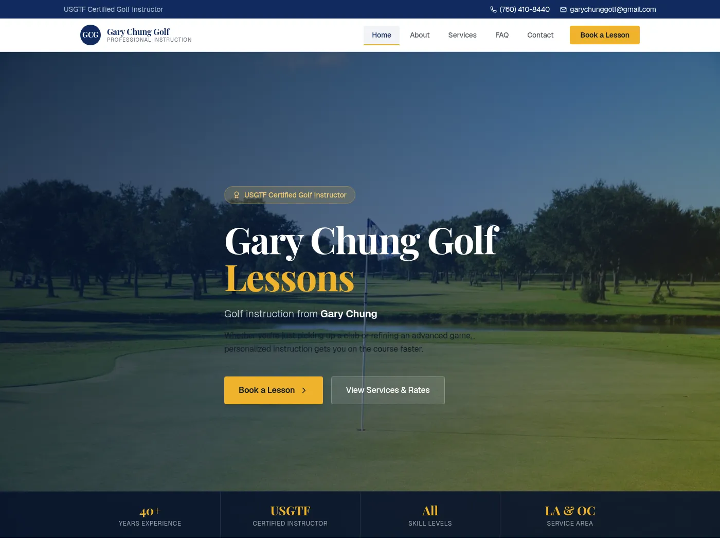Gary Chung Golf Website (v0)