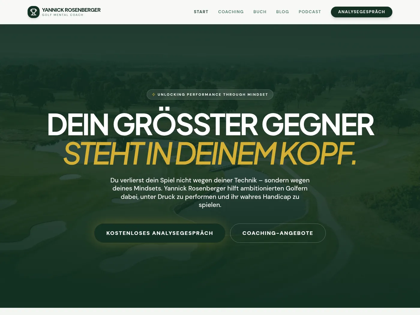 Golf Mental Coach Site