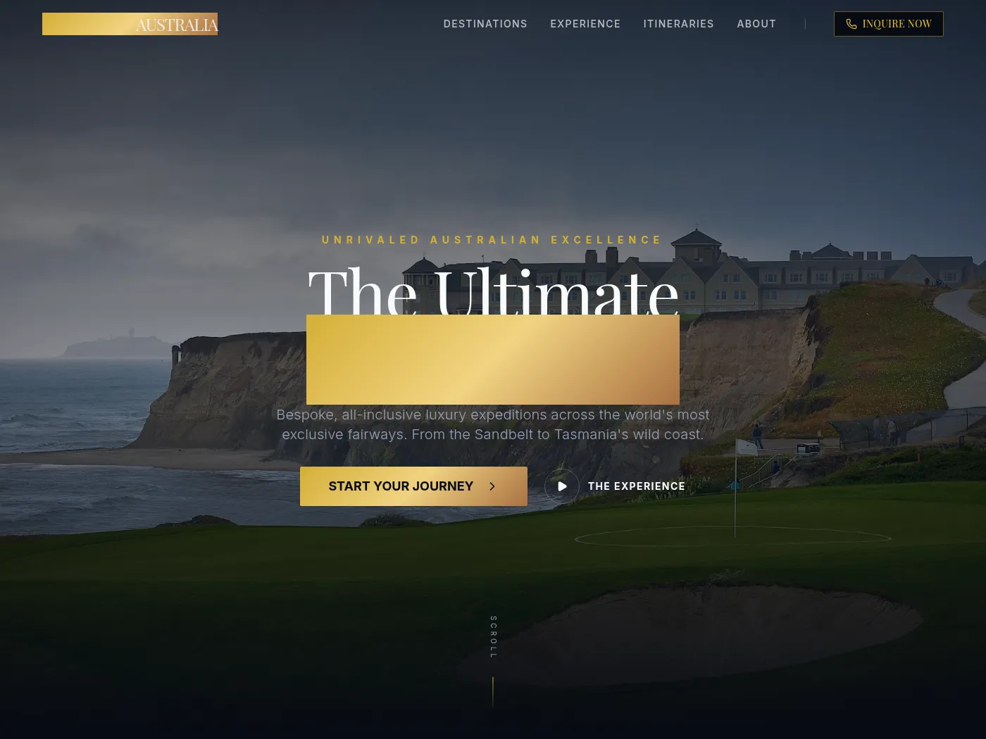 Elite Golf Tours Landing