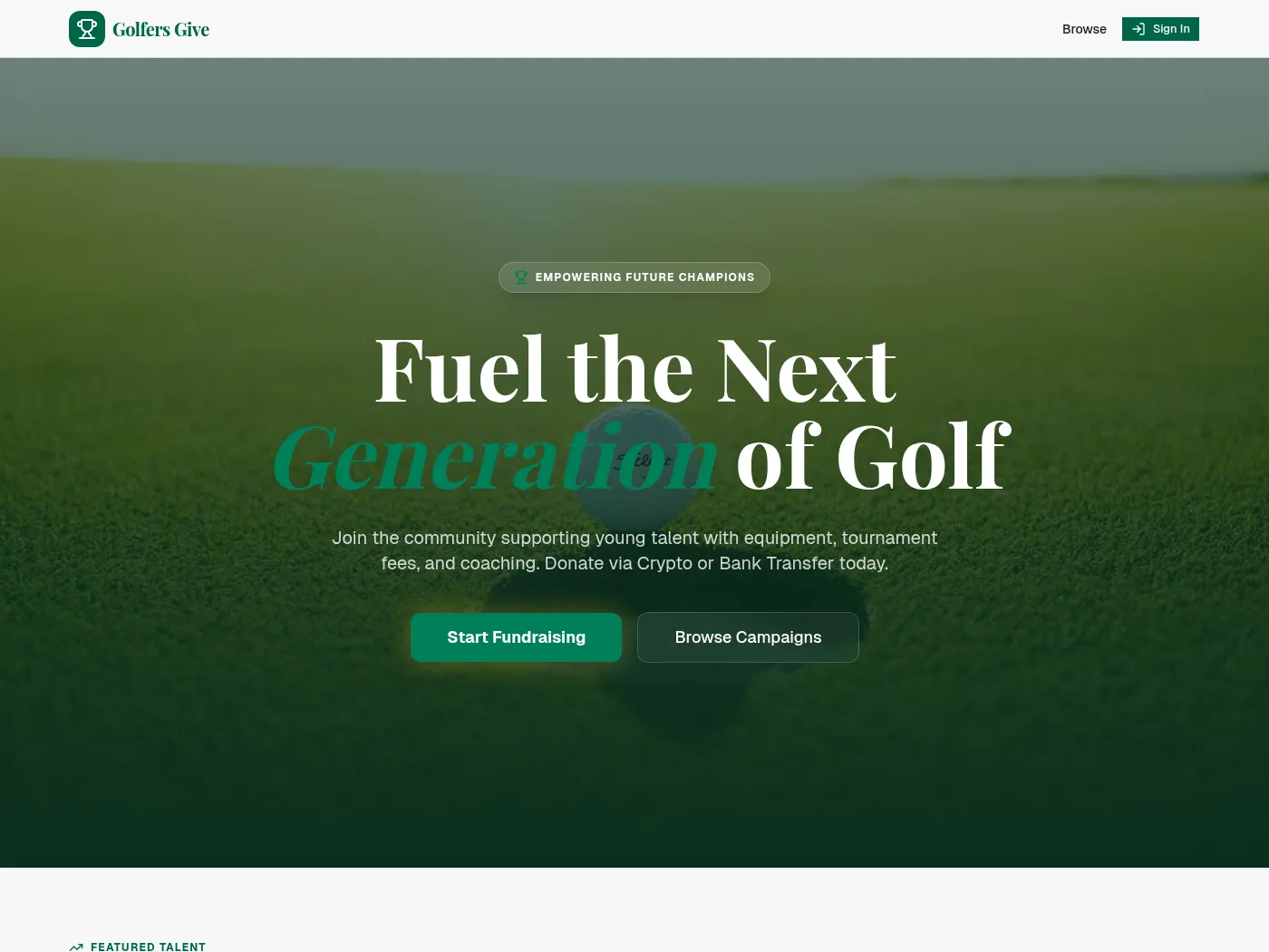 Golfers Give Platform