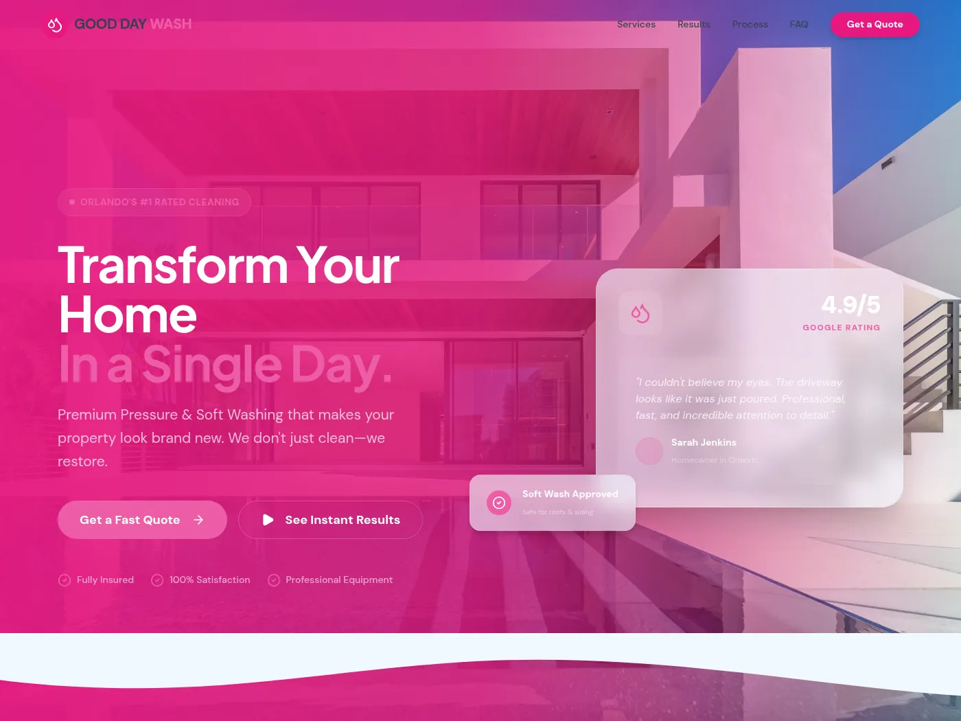 Good Day Wash Website