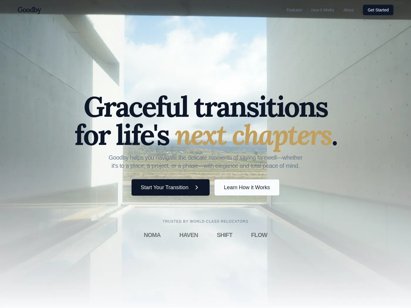 Goodby Landing Page