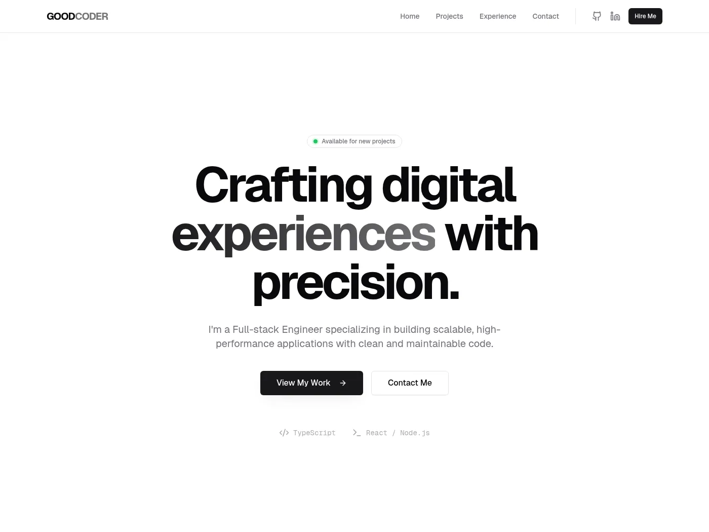 GoodCoder Portfolio