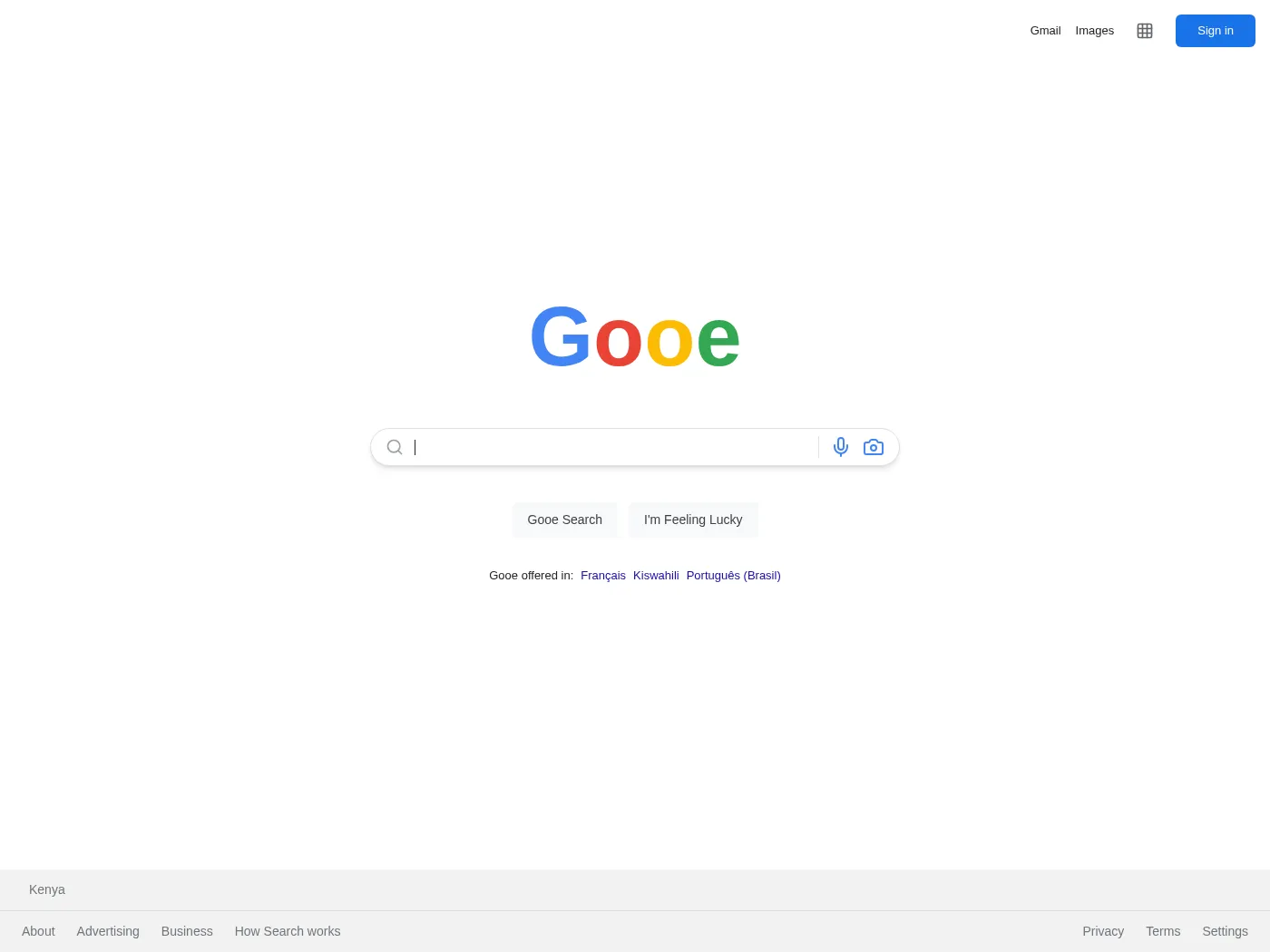 Gooe Search Clone