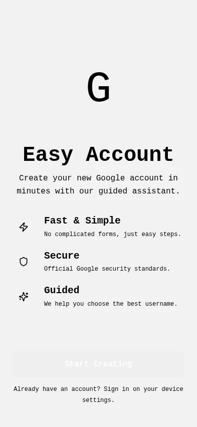 Easy Google Account Creator
