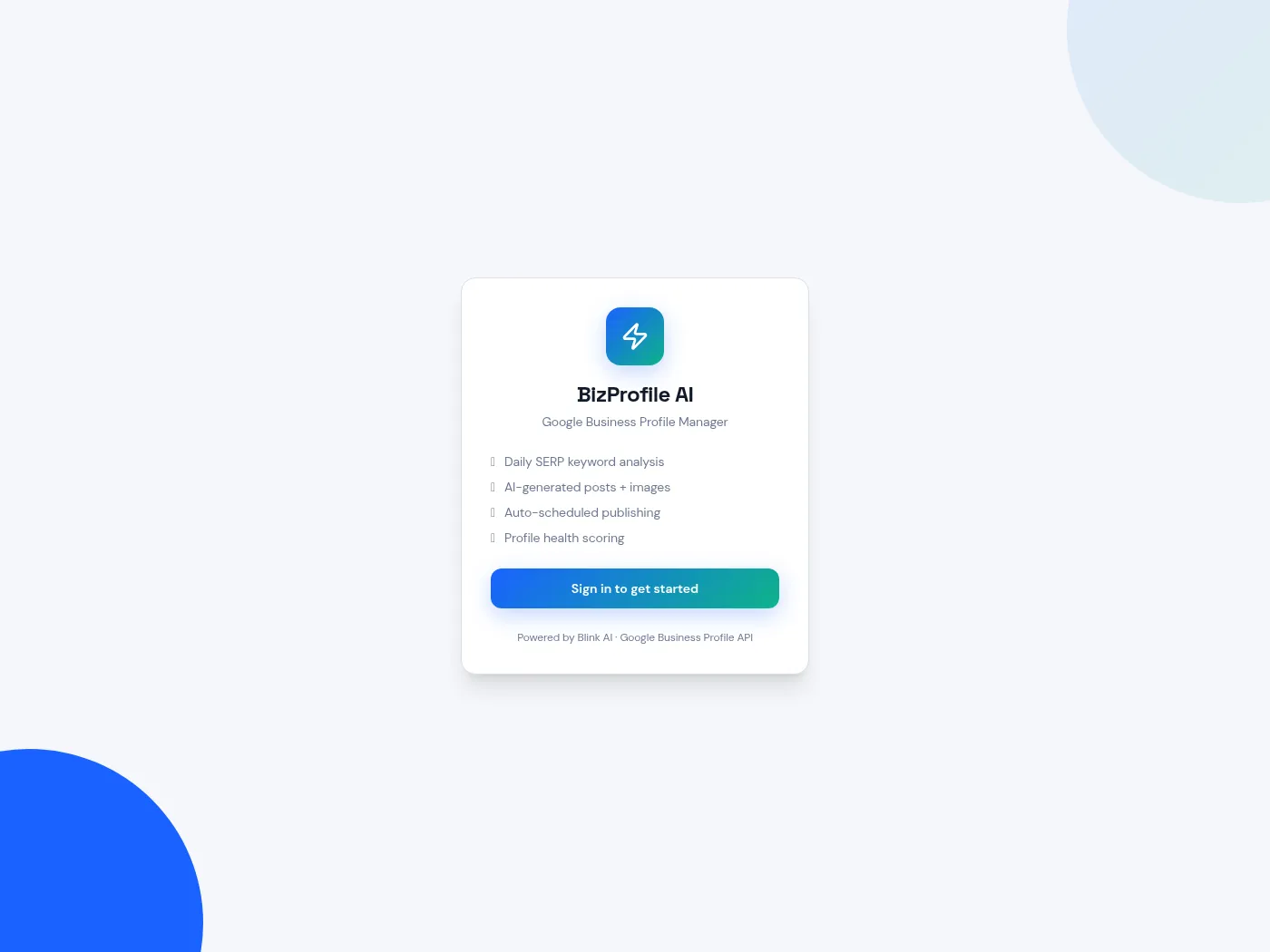 BizProfile AI Manager