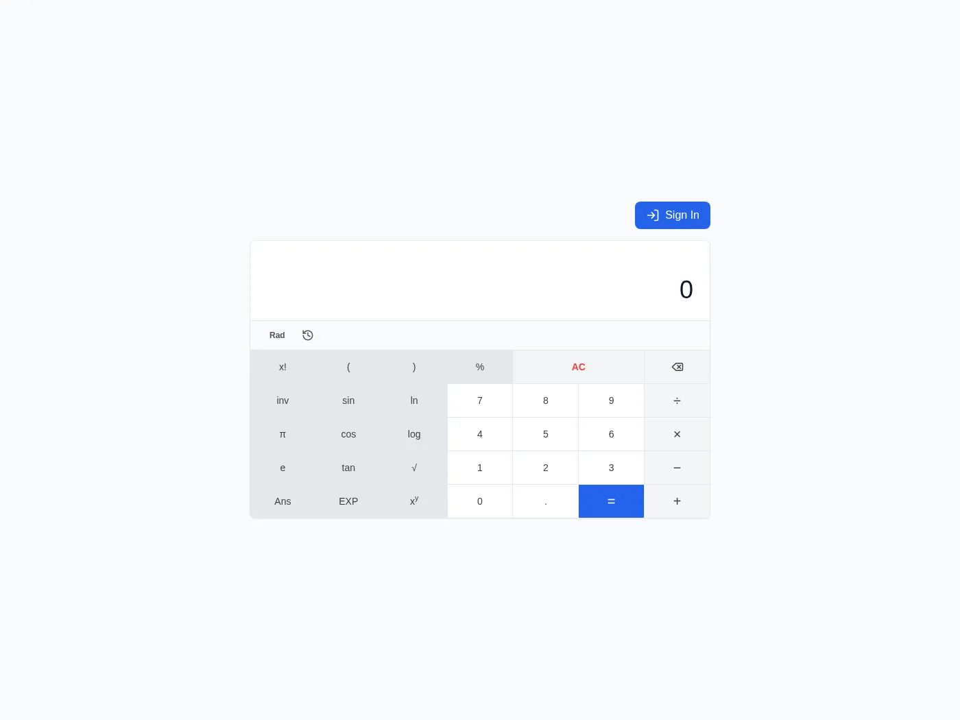 Google Calc App