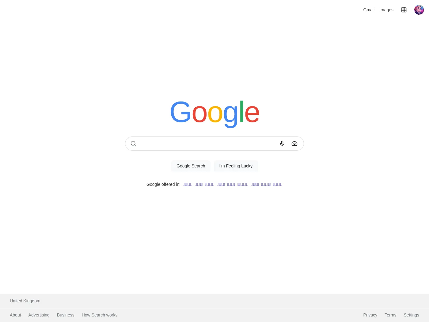 Google Homepage Clone