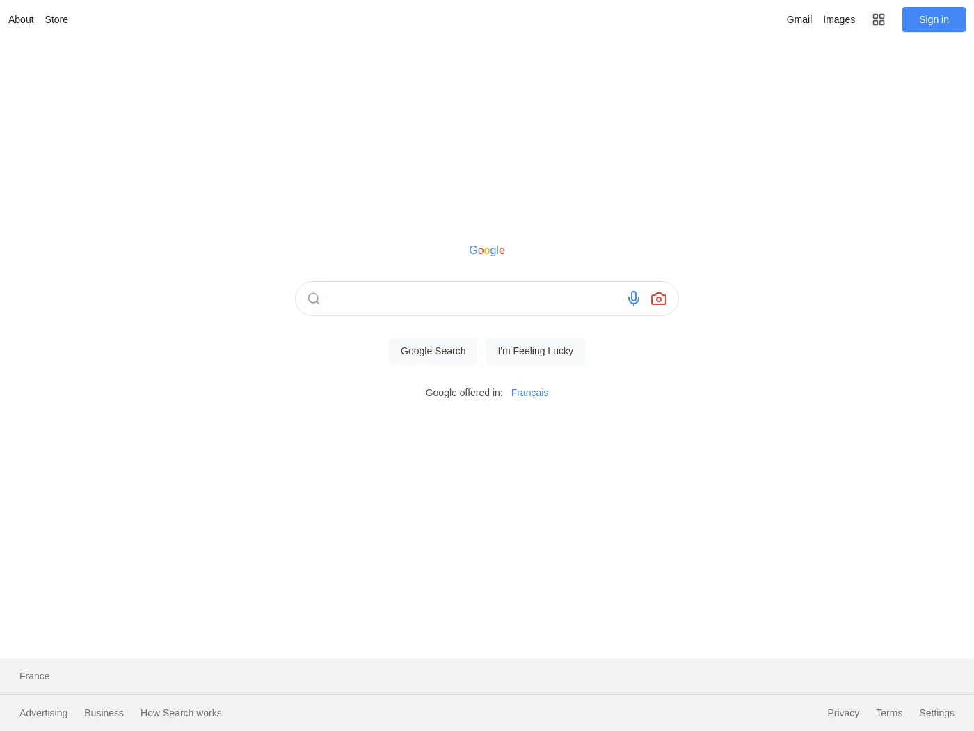 Google Homepage Clone