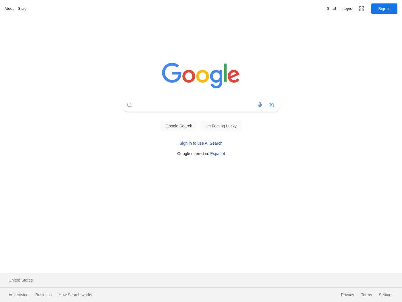Google Homepage Clone