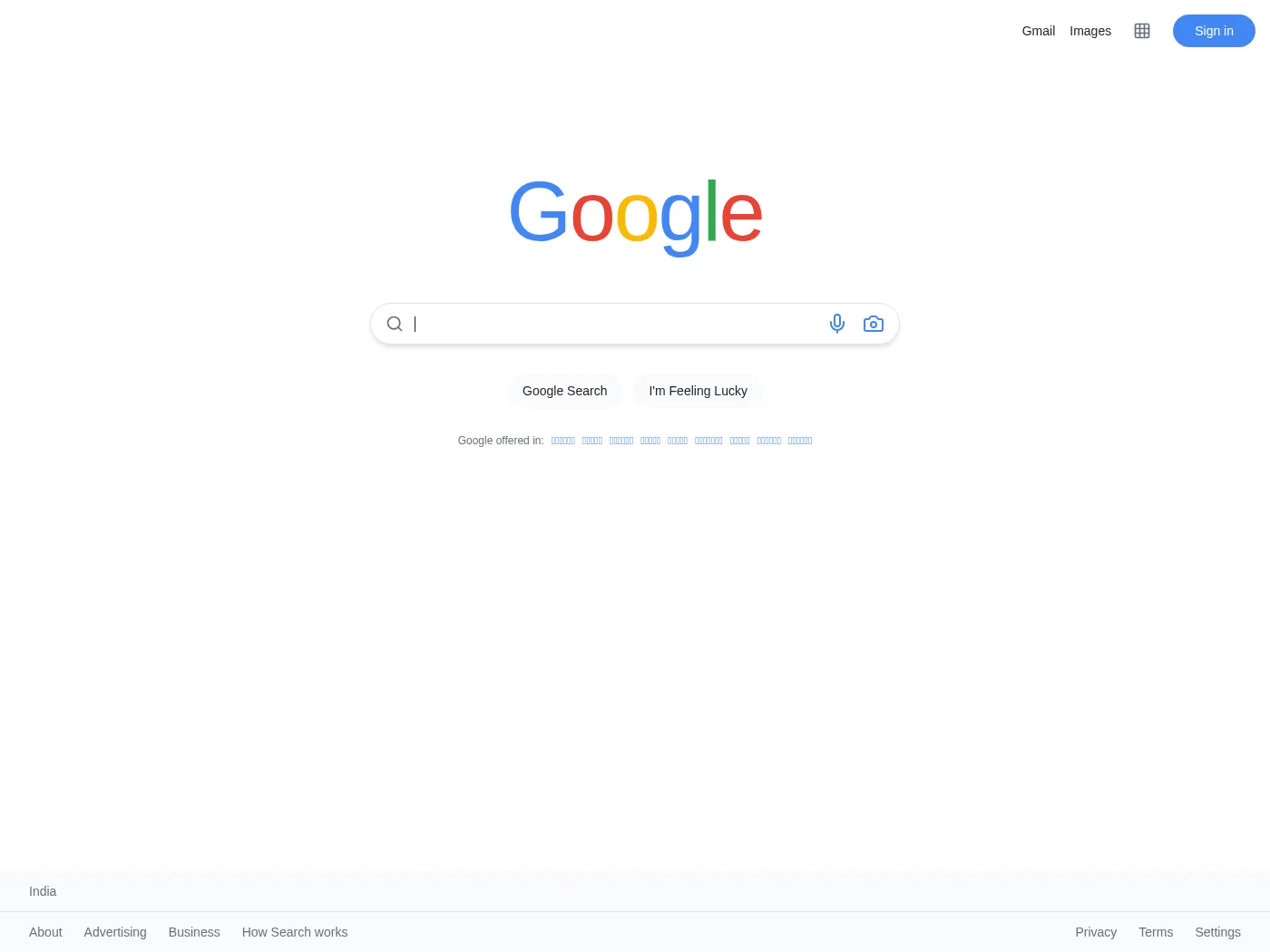 Google Homepage Clone