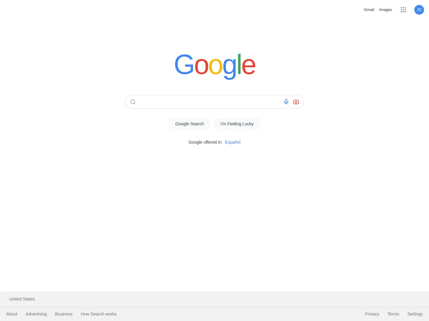 Google Homepage Clone