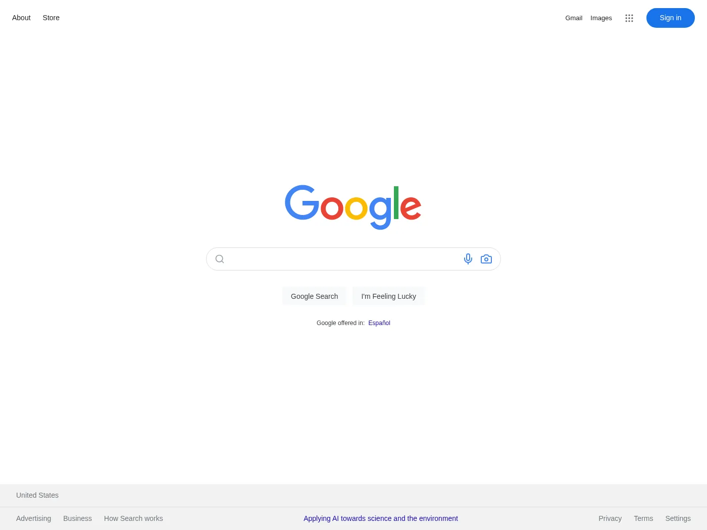Google Homepage Clone