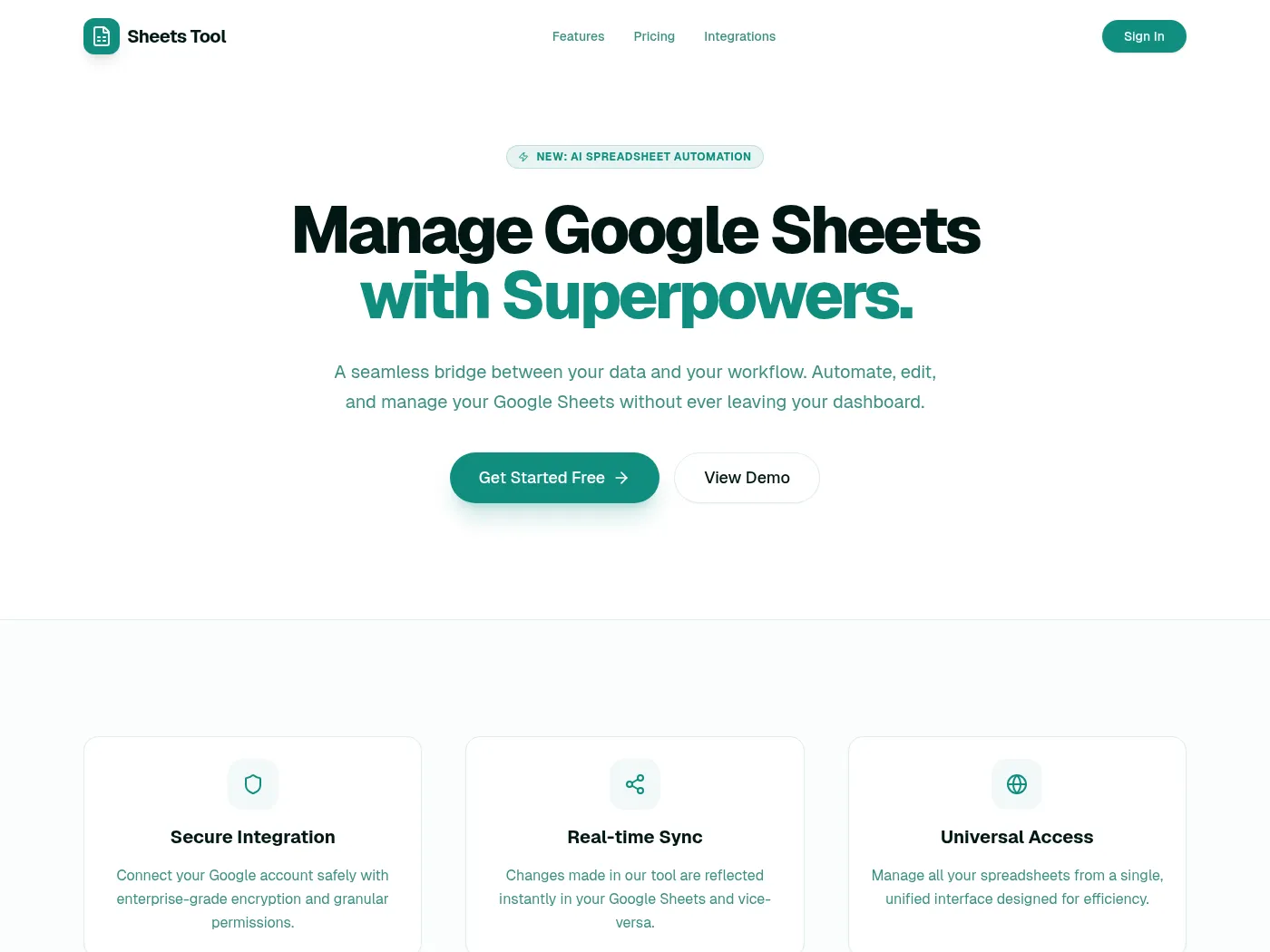 Google Sheets Companion