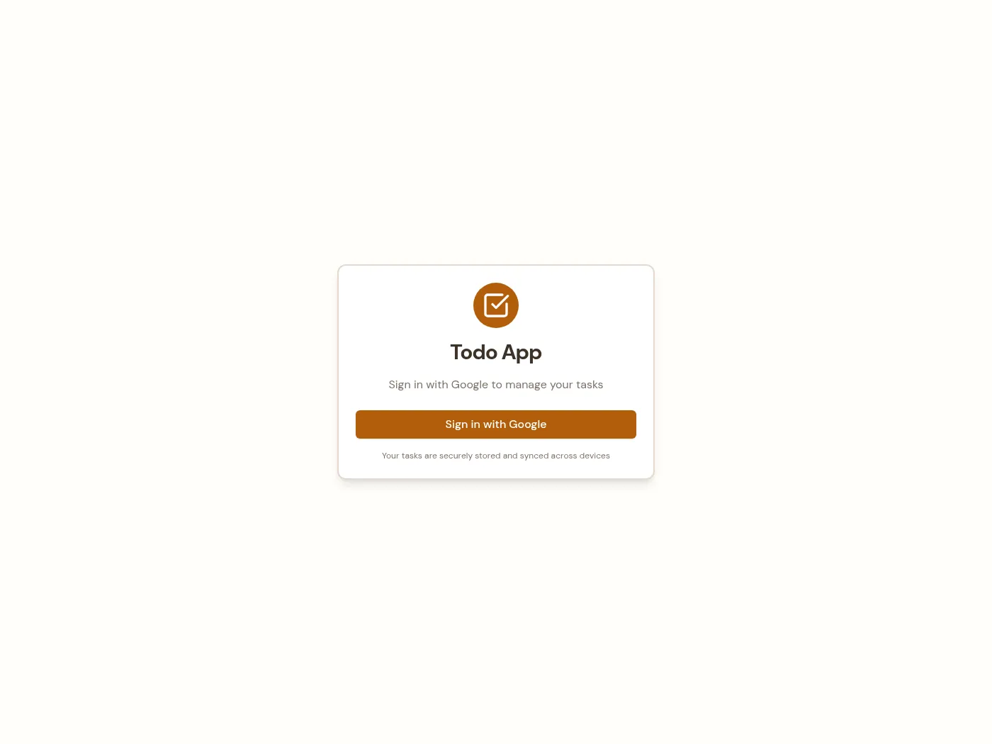 Google Sign-In ToDo App