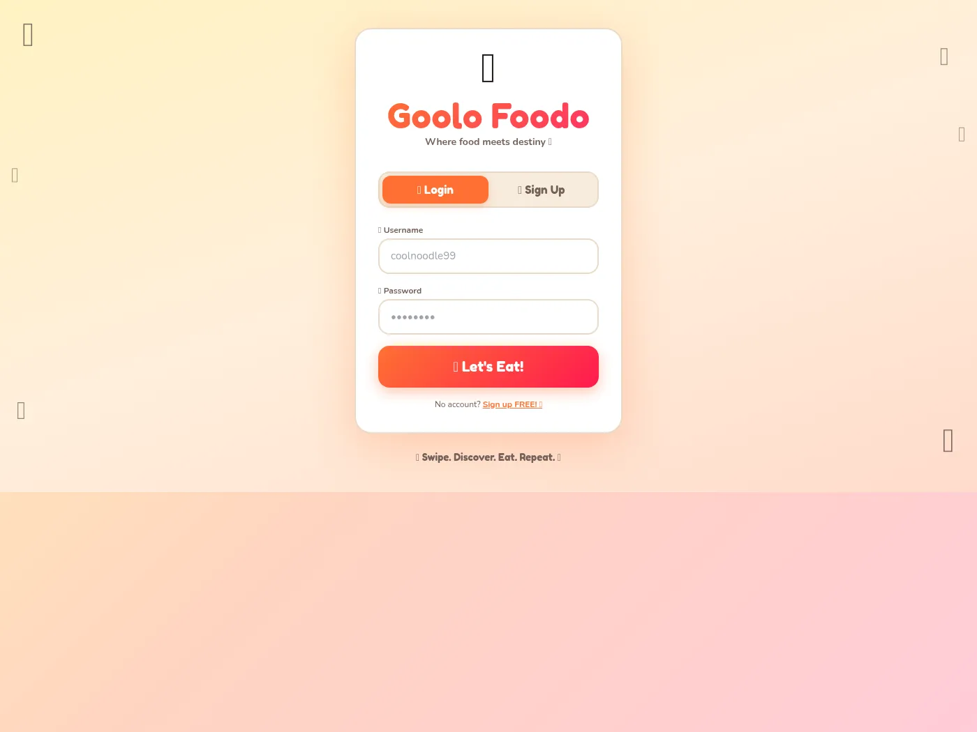 Goolo Foodo Fun App
