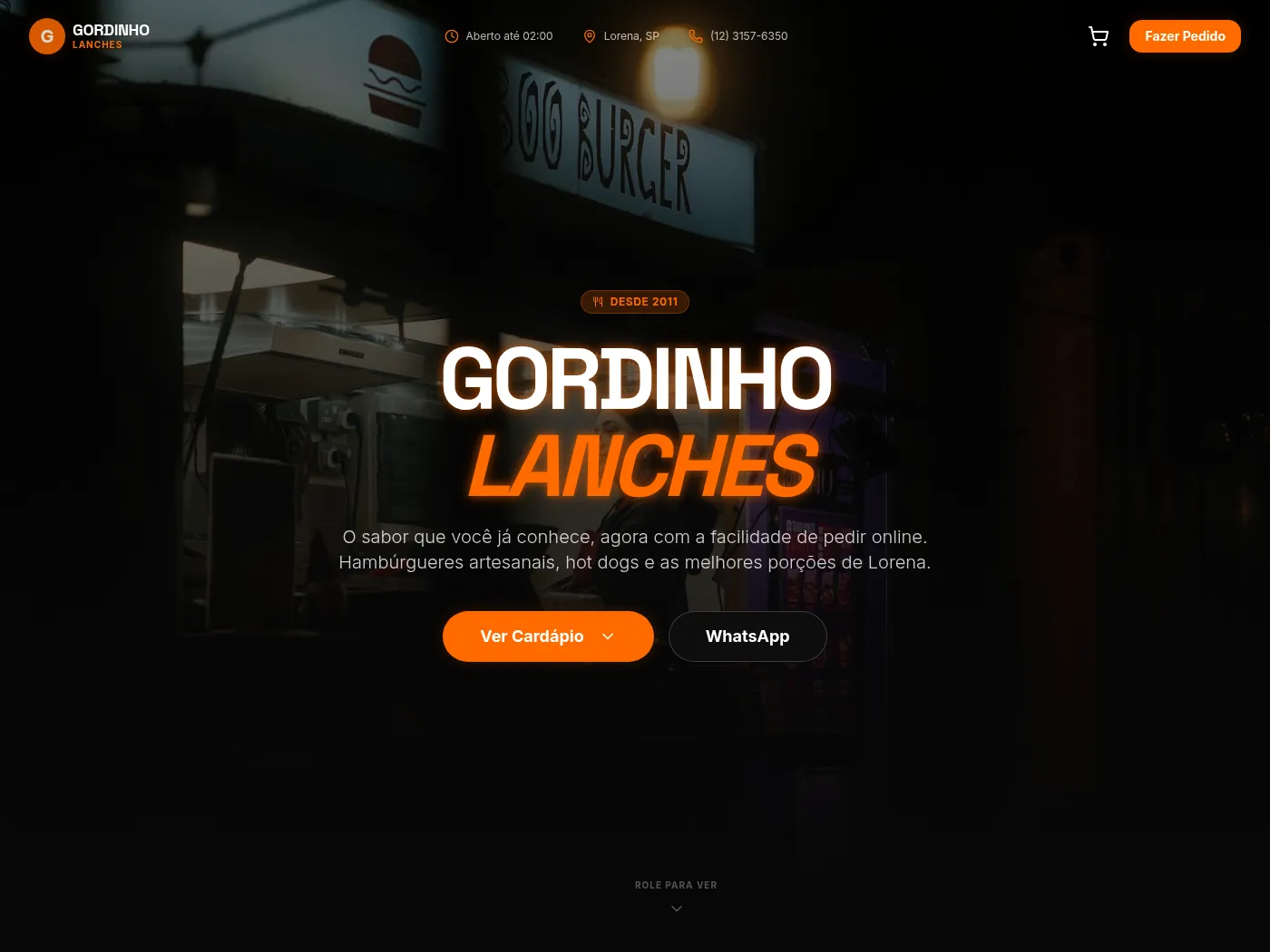 Gordinho Lanches Digital Menu