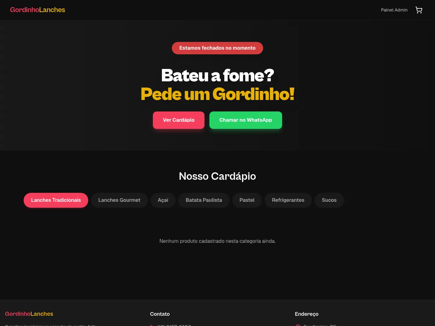 Gordinho Lanches Delivery