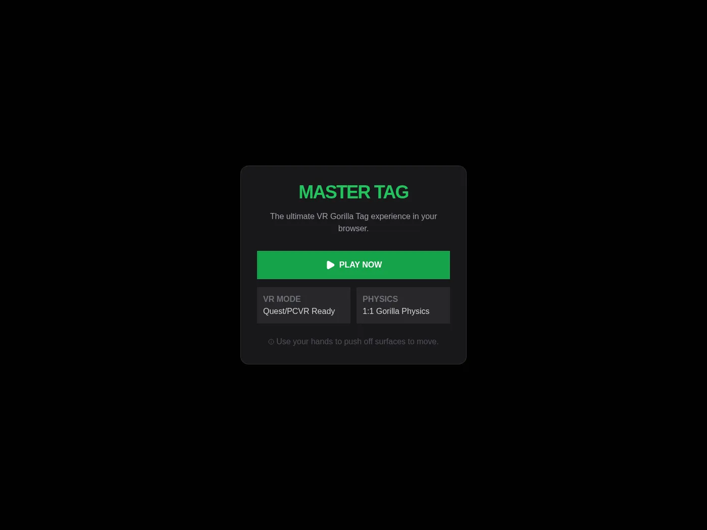 Gorilla Tag VR Web