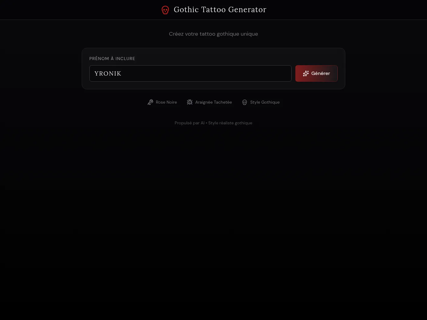 Gothic Tattoo Design Generator
