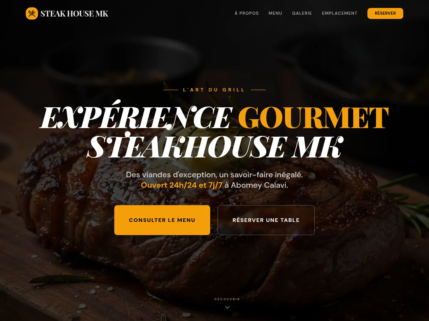 Le Gourmet Bistro Site