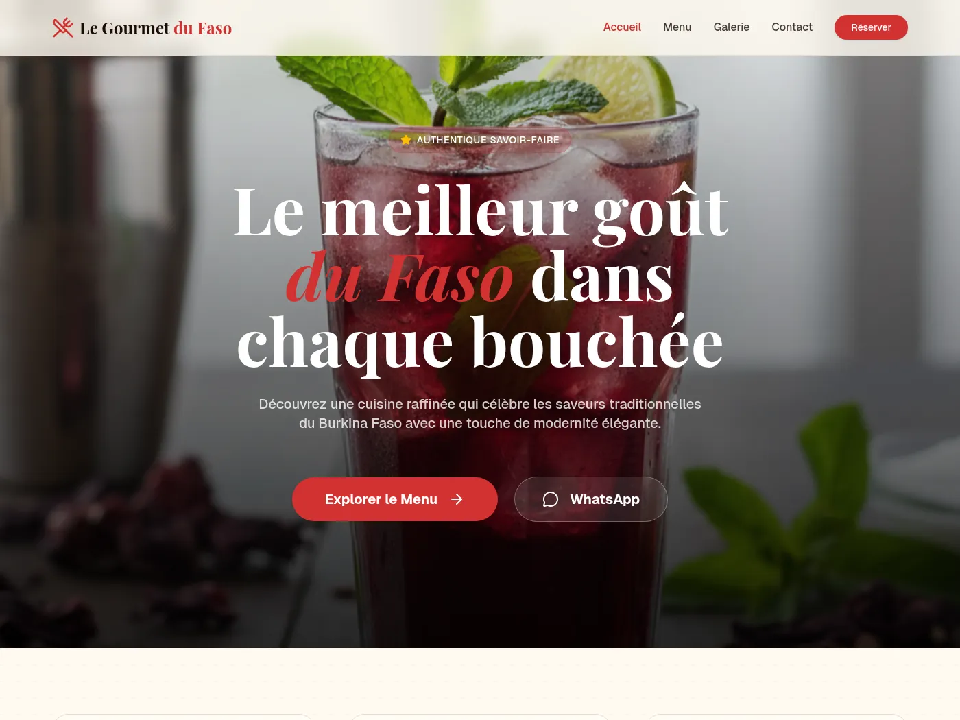 Le Gourmet du Faso Web