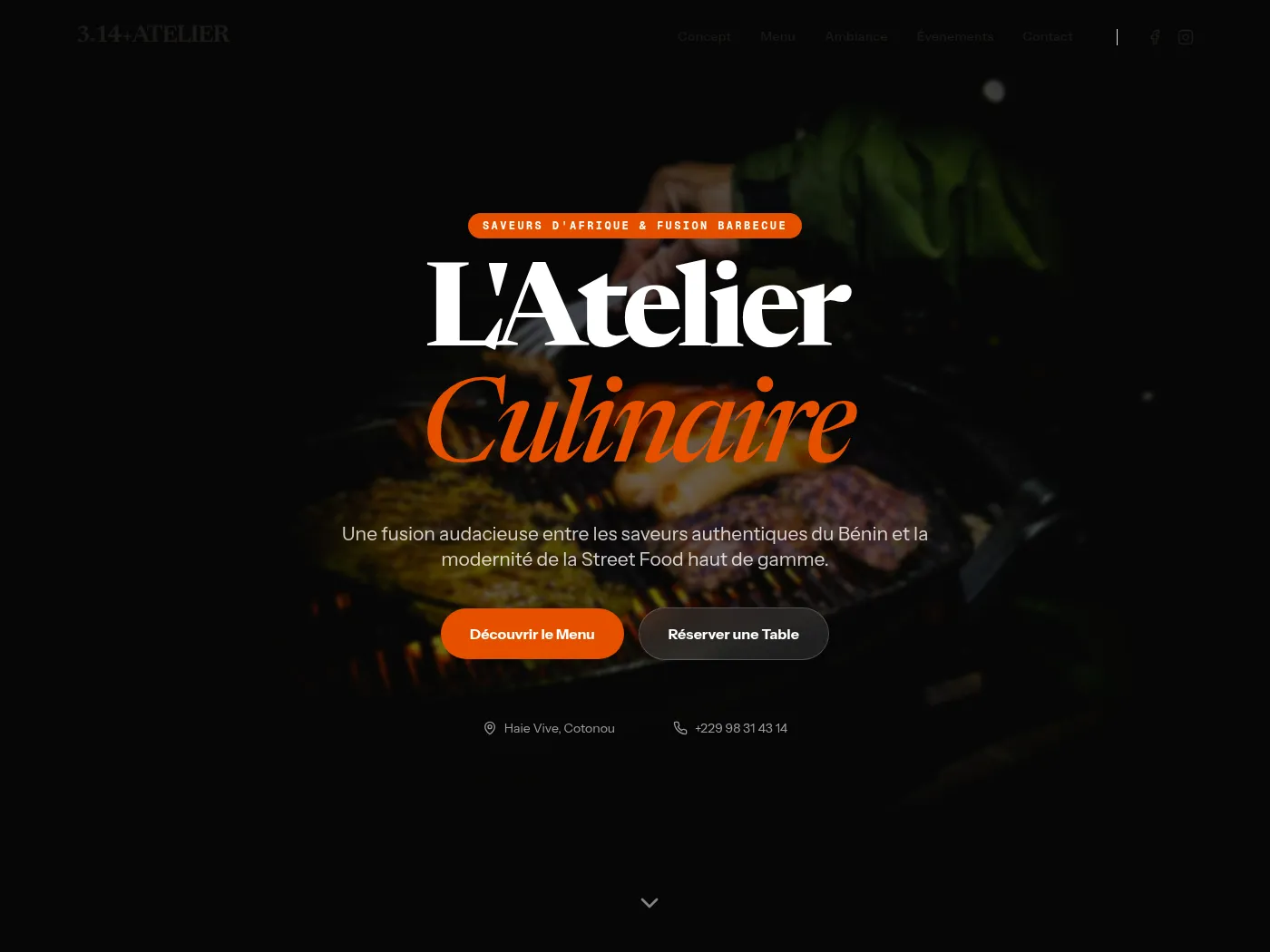 Le Gourmet Landing Page