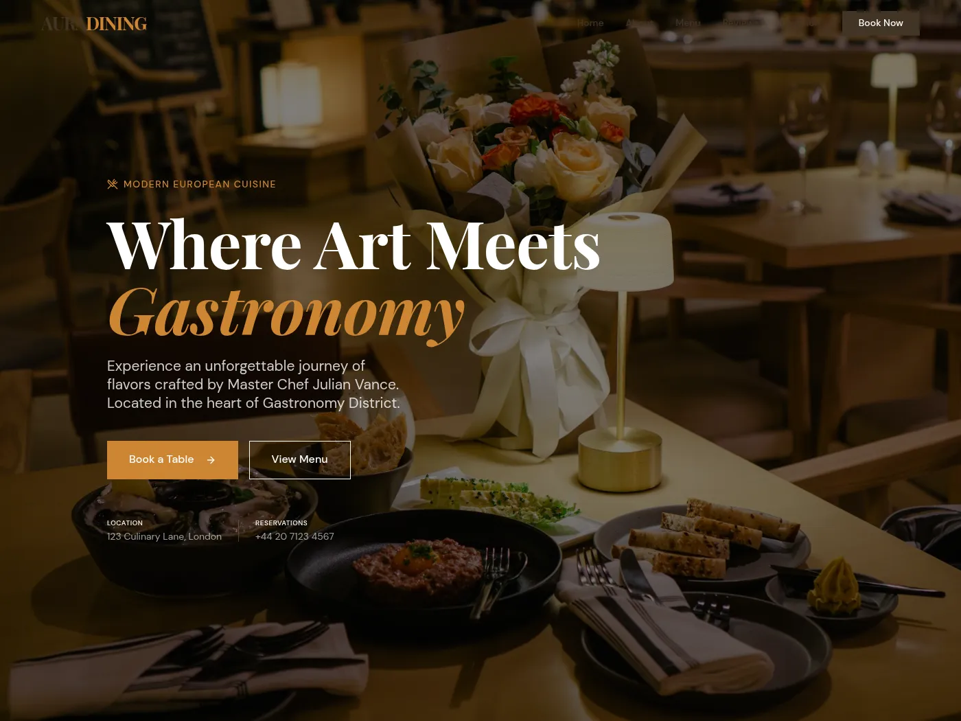 Gourmet Dining Web