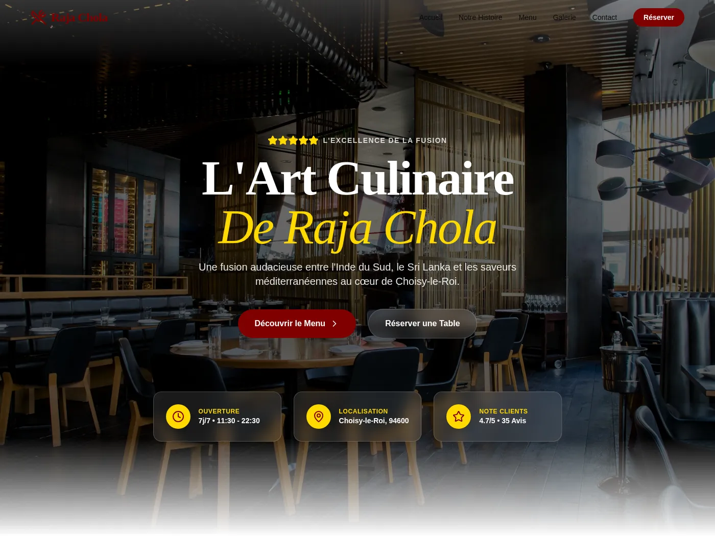 Le Gourmet Landing Page