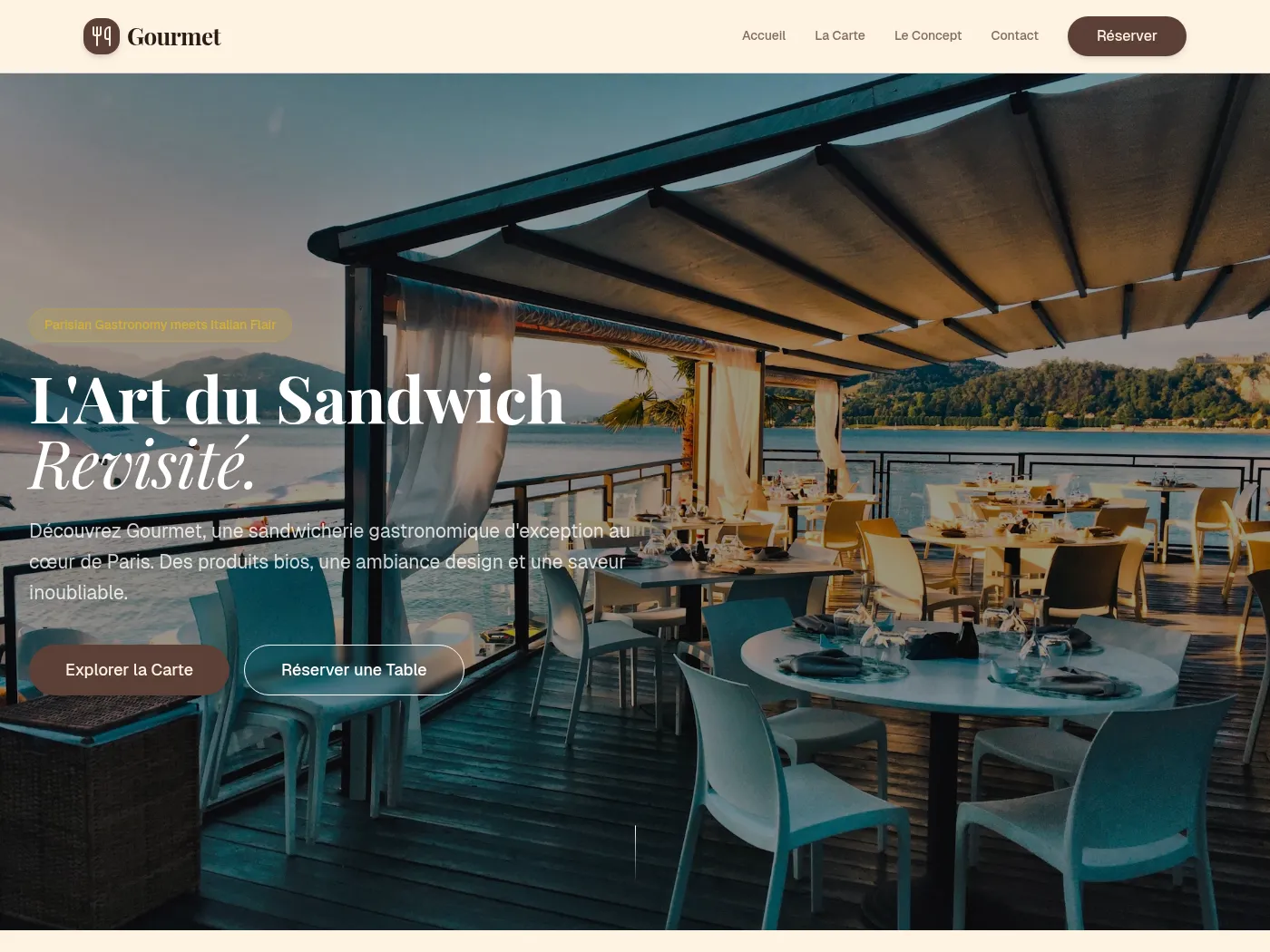 Gourmet Sandwicherie Web