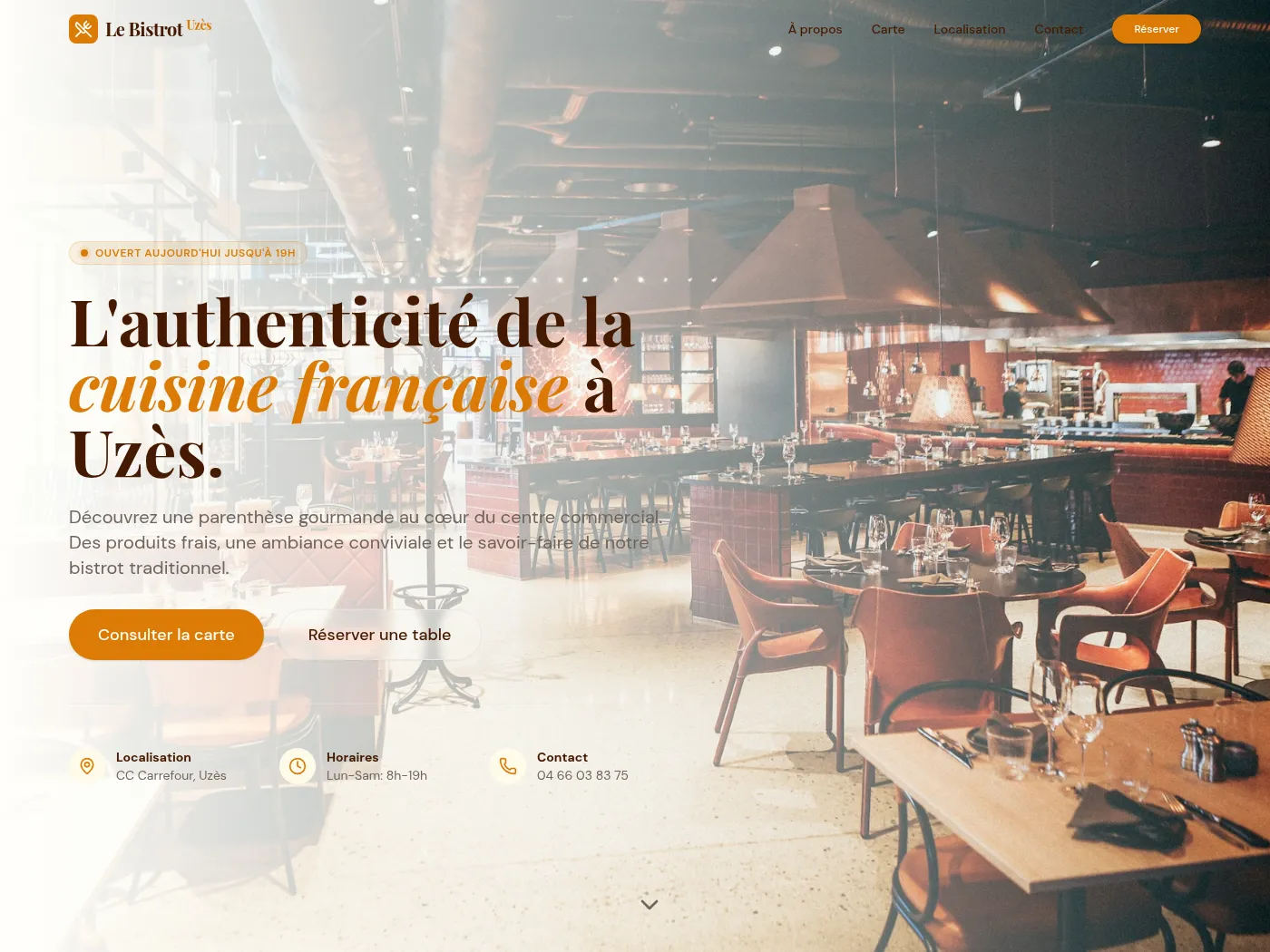 Le Gourmet Landing Page