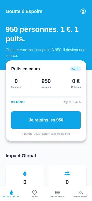 Goutte d’Espoirs Mobile App