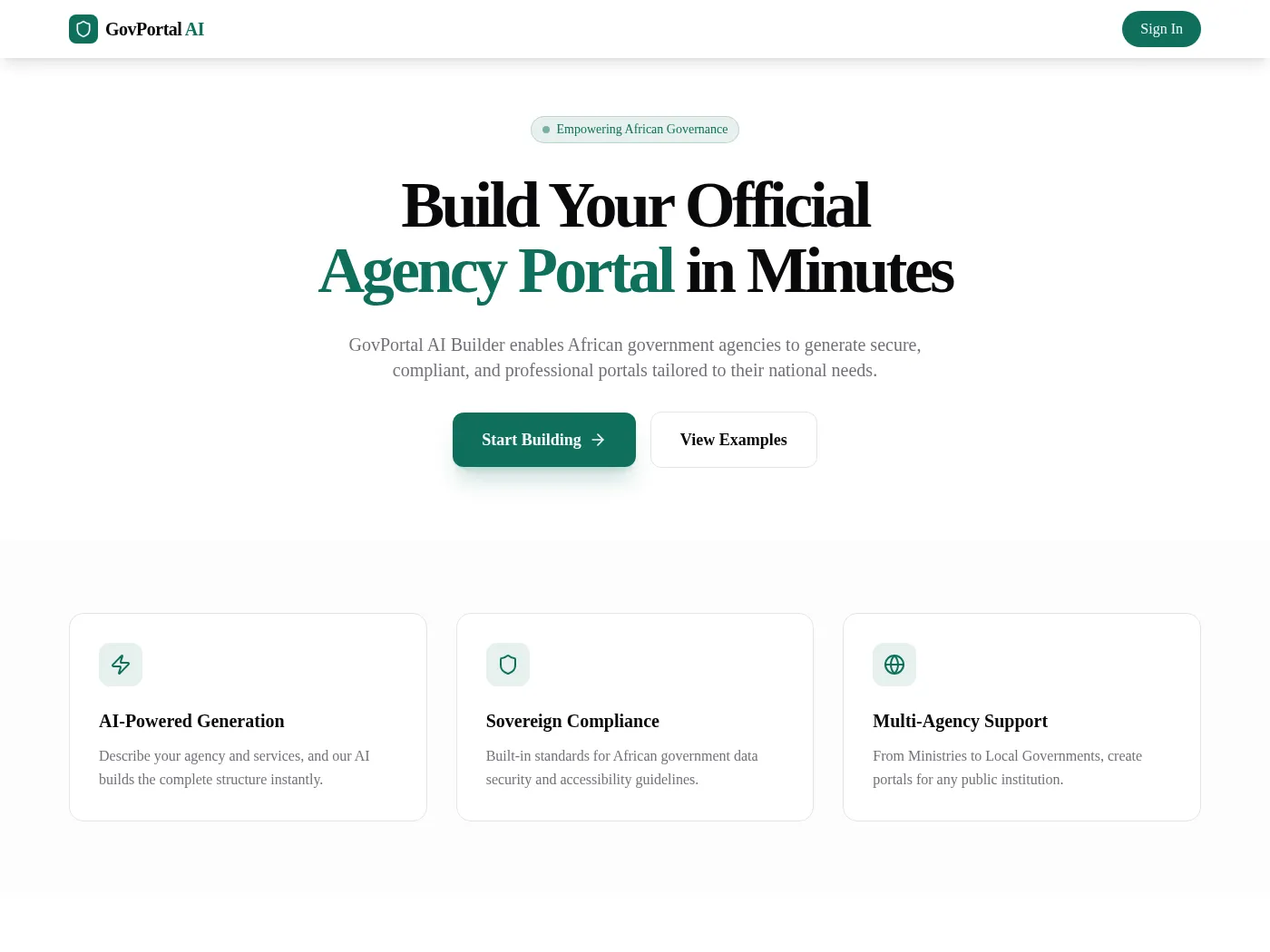 GovPortal AI Builder